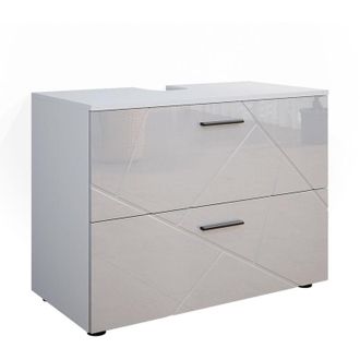 Vicco Meuble sous vasque simple Irma, Blanc Haute brillance, 80 x 58.6 cm