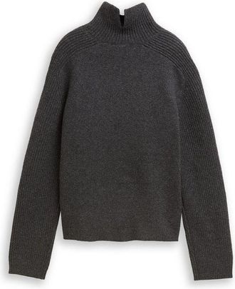 Tom Tailor Strickpullover Pullover & Strickjacken Relaxed Fit Strickpullover mit Stehkragen