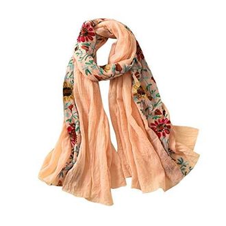 Generic ÉCharpe Femme Echarpe Hiver BrodéEs Pour ChâLes En Pashmina Foulards Bandana à Motifs Floraux Basiques Classique