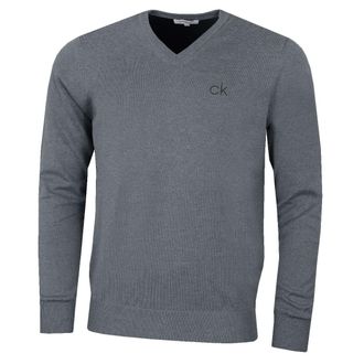 Calvin Klein Golf Herren V-Ausschnitt-Tour Sweater - Grau Marl - XXXXL