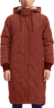 QS by s.Oliver Locker geschnittener Steppmantel mit Teddyfutter