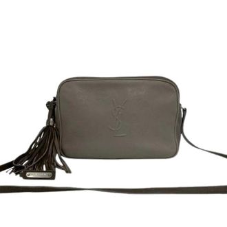 Saint Laurent Pre-owned Sac bandouli&egrave;re en daim Paris - Femme - Pre-owned - Gris - Taille: ONE Size