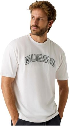 Guess Homme, Tops, Blanc, Taille: XL T-Chemises