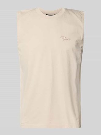 Pegador Tanktop mit Label-Stitching und Rundhalsausschnitt