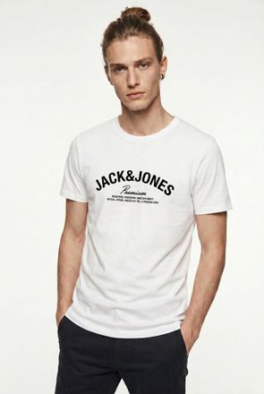 Jack & Jones T-Shirt JACK & JONES JPRBLATOMMY SS TEE FST, Herren, Gr. XS, wei&szlig;, Jersey, Obermaterial: 100% Baumwolle, bedruckt, regular fit normal, Rundhals, Shirt
