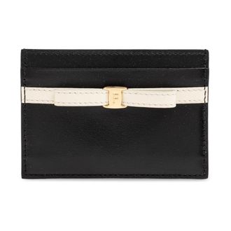 Ferragamo Leather Card Holder - - Accessories - Damen - Schwarzk - ONE SIZE