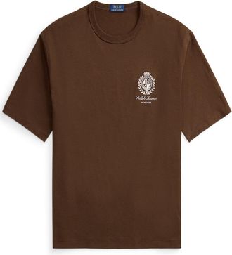 Ralph Lauren T-Shirt aus einem schweren Baumwollstrick mit Print, Relaxed Fit in