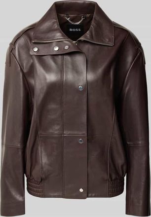 HUGO BOSS Lederjacke mit Schulterklappen Modell Savani