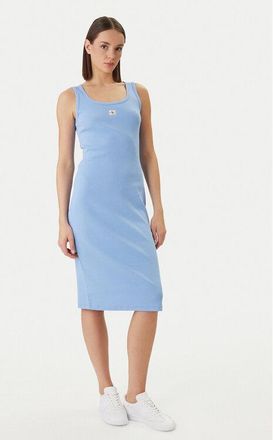 Calvin Klein Jeans Kleid f&uuml;r den Alltag Baby Rib LV047F257G Himmelblau Slim Fit