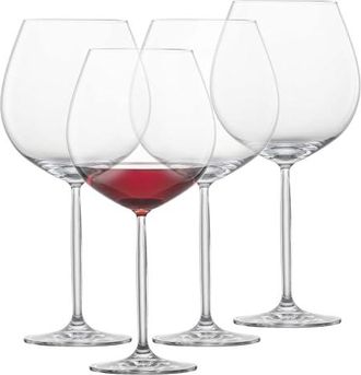 Schott Zwiesel Rotweinglas Burgunderpokal Muse (4er-Set), bauchige Burgundergläser für Rotwein, spülmaschinenfeste Tritan-Kristallgläser, Made in Germany (Art.-Nr. 1