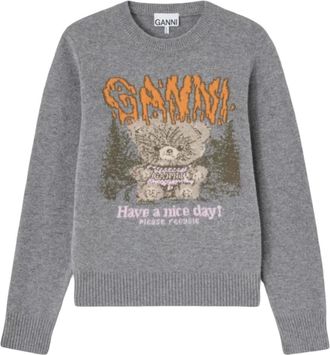 Ganni Damen, Strickwaren, Grau, SGr&ouml;&szlig;e