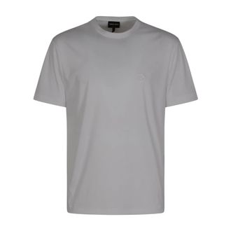 Giorgio Armani Cotton-Interlock T-Shirt mit gesticktem Logo - - Tops - Herren - Wei&szlig; - 2XL