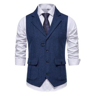 Generic Gilet de loisirs pour homme - &Eacute;t&eacute; &eacute;l&eacute;gant - Gris - Gilet daffaires - Rouge fonc&eacute; - Gilet de mariage - Coupe ajust&eacute;e - Col en V - Avec boutons - Gilet 