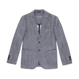 Circolo 1901 Diagonal Canvas Blazer - - Jackets - Herren - Blau - XL
