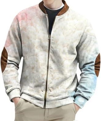 Generic Sweatshirts pour hommes pulls pour hommes décontracté mode ample impression américaine 3D fermeture éclair manches longues sans capuche pull dhiver pu