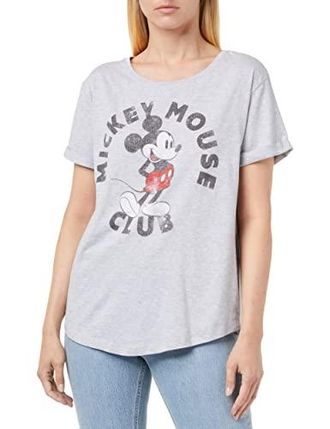 Disney T-Shirt Mickey Mouse Club pour Femme, Gris (Sport Grey SPO), 10 UK
