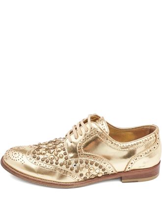 Dolce & Gabbana richelieus à détails de clous - Or