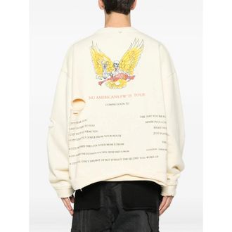 Who Decides War by Ev Bravado Tour Sweatshirt - Beige