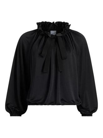 Patou Gerüschtes Oberteil mit Kordelzug - Schwarz