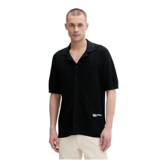 Karl Lagerfeld Cardigan Boutonn&eacute;e &agrave; Col - Homme - Pulls - Noir - Taille: L