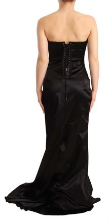 Dolce & Gabbana Womens Silk Stretch Mermaid Gown Black Nylon Elastane