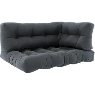 Vicco Ensemble de coussins de palette Flocken, Anthracite, 120 x 80 cm 3 parties, Vicco