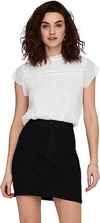 Only Onlflora Capls Top WVN Noos, Cloud Dancer, XS Femme