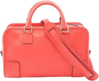 Loewe Pre-owned Amazona Leather 2way Handbag - Femme - Pre-owned - Rouge - Taille: ONE Size
