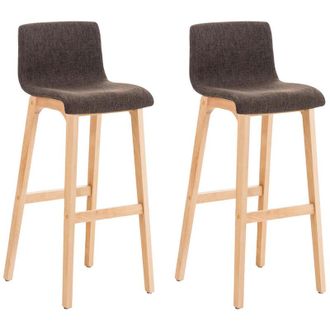 Clp R&eacute;glez 2 tabourets Hoover en tissu montrant Marrone