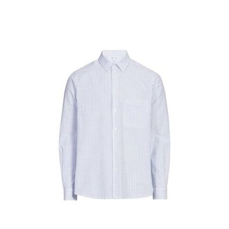 Samsøe & Samsøe Baumwollgestreifte Hemd - Blau