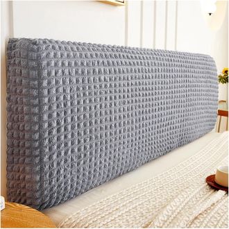 Generic Hochdehnbarer Kopfteilbezug Jacquard-Muster, Weicher Elastischer Staubdichter Kopfteil-Schutzbezug, Waschbarer Dekorativer Kopfteilbezug Schlafzimmer 