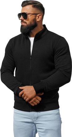 OZONEE Herren Sweatshirt Pullover Langarm Farbvarianten Langarmshirt Pulli ohne Kapuze Baumwolle Baumwollmischung Classic Basic Rundhals-Ausschnitt Sport 777