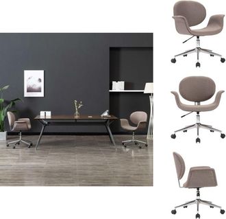 vidaXL Vidaxl - Esszimmerstuhl Drehbar Taupe Stoff - Esszimmerstuhl - Drehstuhl - Stuhl - Sessel - Wohnraum