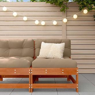 vidaXL vidaXL Sofa de jardin milieu Pin massif Brun Cir&eacute; 62 x 62 x 70,5 cm