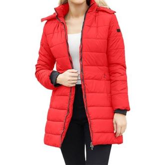 Generic Doudoune Femme Lumi&egrave;re Chaude Confortable Veste Doudoune Femme Hiver Court Manteau Matelass&eacute; Manches Longues Manteau Softshell D&eacute;contract&eacute; Grande Tail