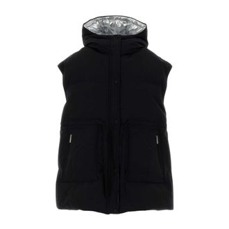 Herno &Auml;rmellose Kapuzenjacke aus Daunen - - Jackets - Damen - Schwarzk - S