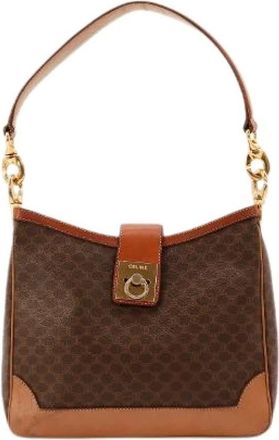 Celine Pre-owned Le Hobo Macadam - Femme - Pre-owned - Brun - Taille: ONE Size