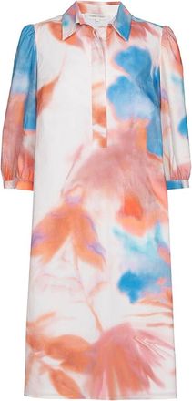 Marie M&eacute;ro Femme, Robes, Multicolore, Taille: 38 FR Robe rose &agrave; imprim&eacute; bleu