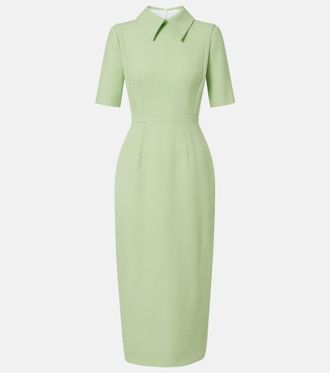 Emilia Wickstead Robe midi Valletta en cr&ecirc;pe de laine