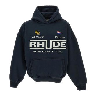 Rhude Regatta Club Hoodie - - Sweatshirts & Hoodies - Herren - Blau - M