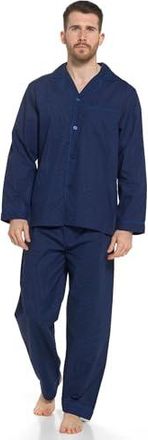 Lora Dora Strong Souls Pyjama traditionnel 2 pièces pour homme, Bleu marine - Avec rayures, XXL