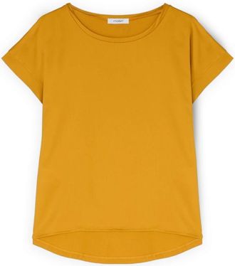 Motivi Femme, Blouses et Chemises, Jaune, Taille: 38 FR T-shirt bicolore en m&eacute;lange de coton
