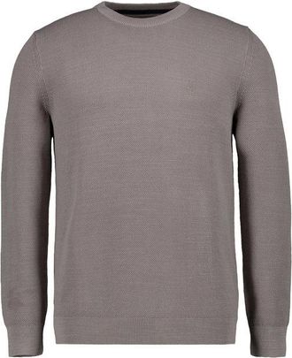 Marc O'Polo Herren Pullover grau Baumwolle unifarben