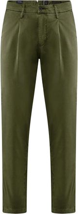 Bomboogie Homme, Pantalons, Vert, Taille: W29 Pantalon coupe fusel&eacute;e en gabardine de coton