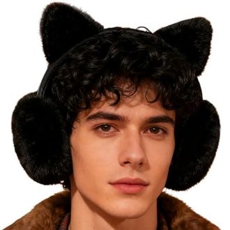 Generic Cache-oreilles pour lhiver - Pliable et coupe-vent - Motif ours - Protection chaude - Cache-oreilles pour femme - Pour ski, neige, temps froid, course