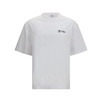 Off-white The Script Skate T-shirt - Homme - Tops - Blanc - Taille: S