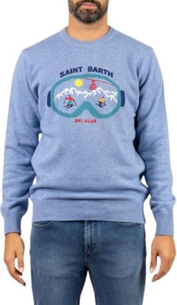 Saint Barth Pull Col Rond Heron - Homme - Pulls - Bleu - Taille: S