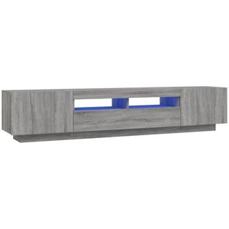 vidaXL Vidaxl - Ensemble de meubles tv avec lumi&egrave;res led 2 pcs Sonoma gris