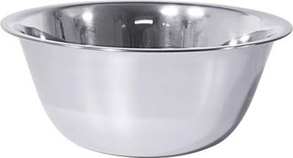 Contacto Schüssel, 500 ml, bauchig, Edelstahl, leicht Ø 14 x 6,5 cm, Bodenmaß Ø 9 cm, gebördelter Rand