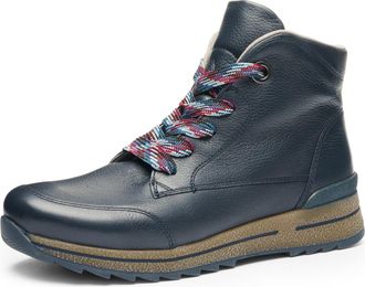 Ara Winterboots ARA OSAKA, Damen, Gr. 4,5 (37,5), blau (dunkelblau), Glattleder, unifarben, Schuhe Winterboots, Schn&uuml;rboots, High Top Sneaker in G-Weite (